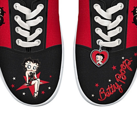 The Bradford Exchange | Shoes | Betty Boop Movie Star Womens Canvas ...